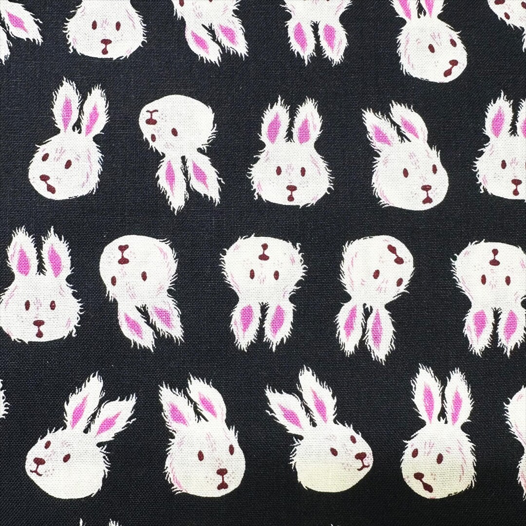 1 Yard Hello Alice Rushing Rabbit in Black by Ruby Star Society, Alice ...