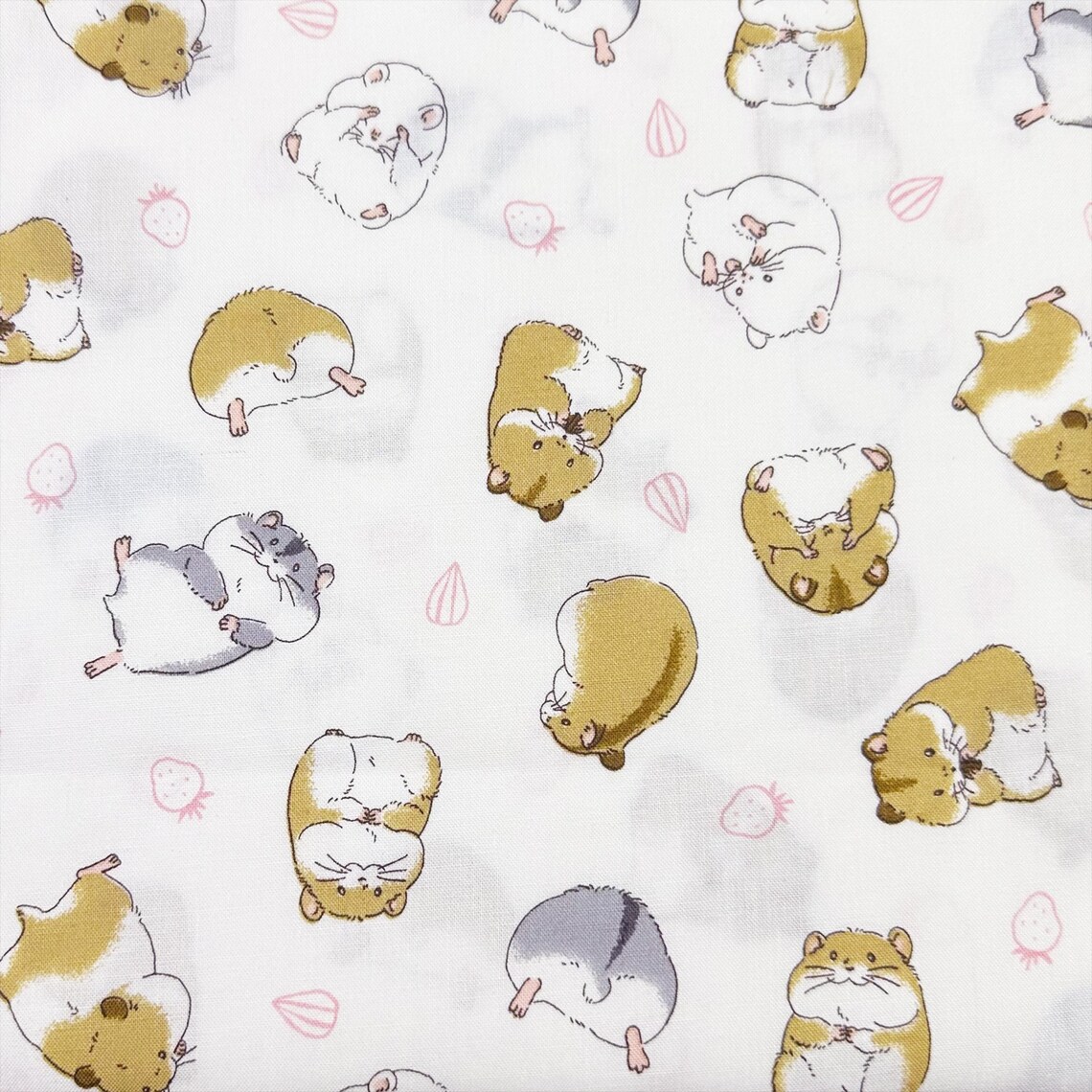 1 Yard Cute Hamsters Cotton Fabric, Cosmo Textiles Imported From Japan ...