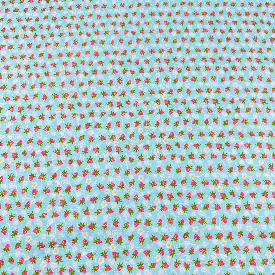 1 Yard Summer Love Wild Berries in Sky Cotton Fabric by Cora Dantini ...