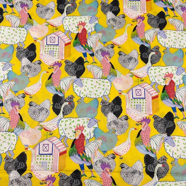 Rooster Fabric - Etsy