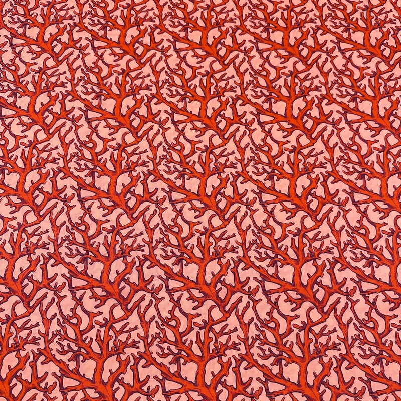 Coral Fabric - Etsy