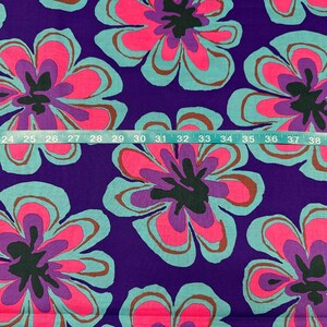 1 Yard Funky Flora Brandon Mably for Kaffe Fassett Indigo Fabric, Free ...