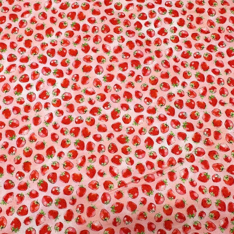 Strawberry Fabric - Etsy