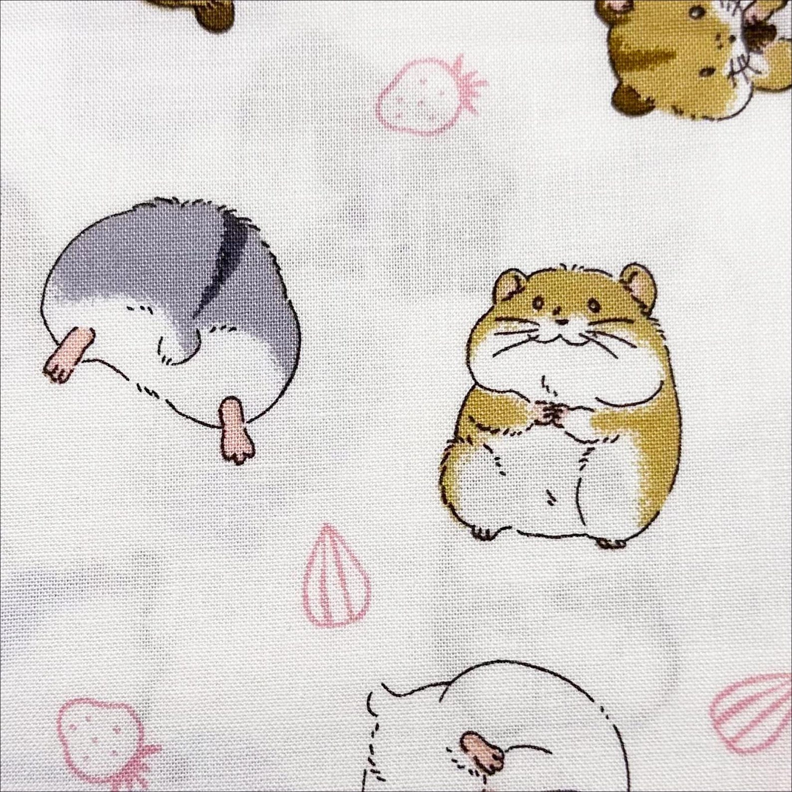 1 Yard Cute Hamsters Cotton Fabric, Cosmo Textiles Imported From Japan ...