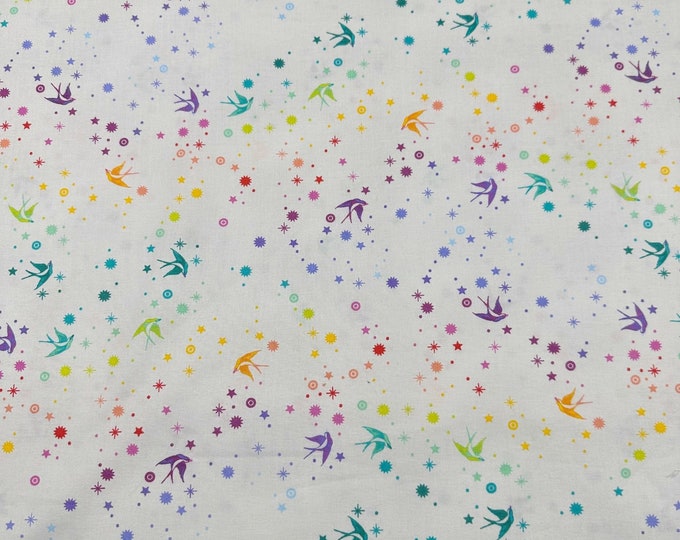 1 Yard Tula's True Colors Tula Pink Fairy Dust Whisper Cotton Fabric ...