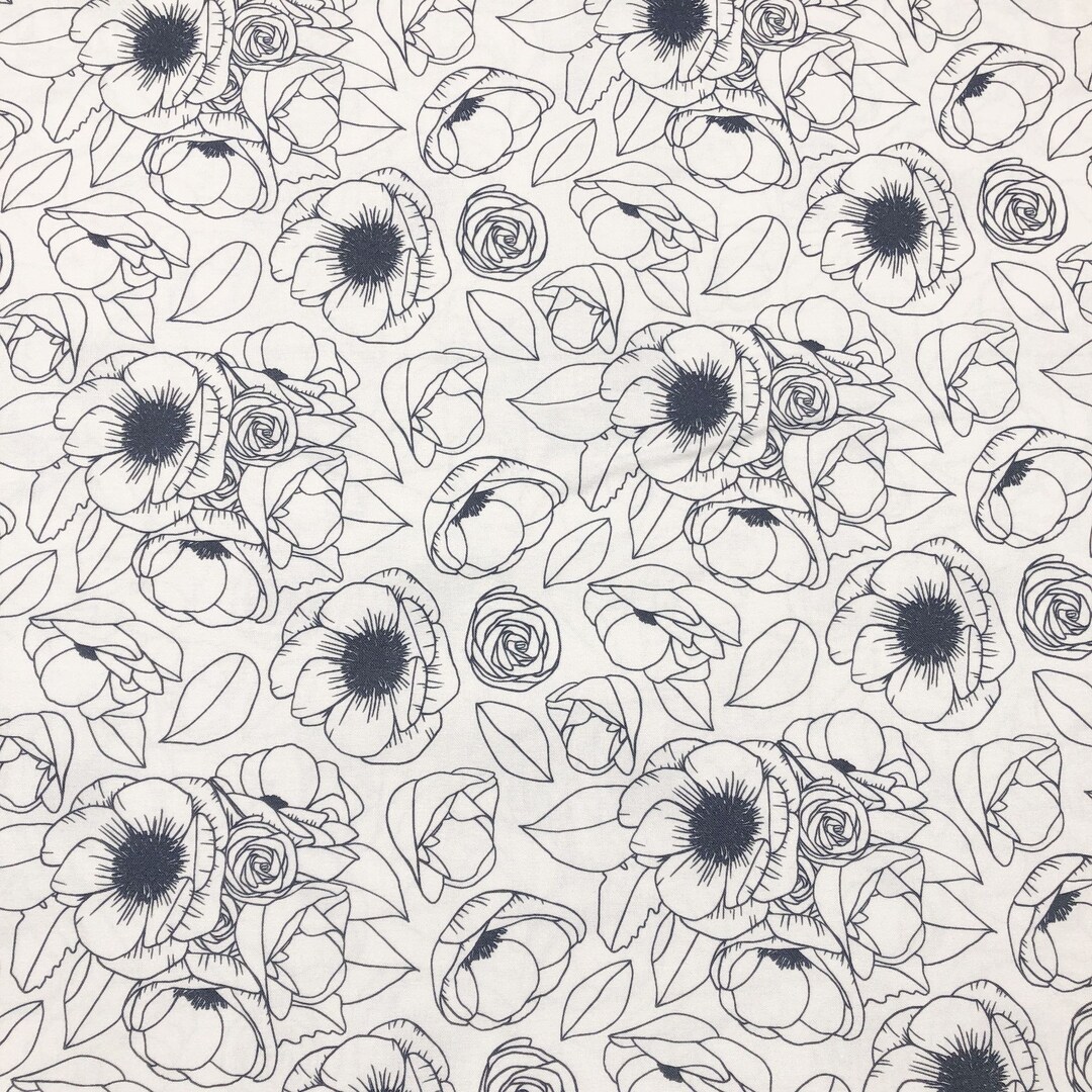 1 Yard Paintbrush Studio Geo Florals Bouquet 22395 Cotton Fabric - Etsy