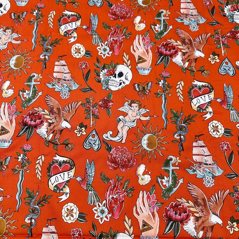 Tattoo Fabric - Etsy