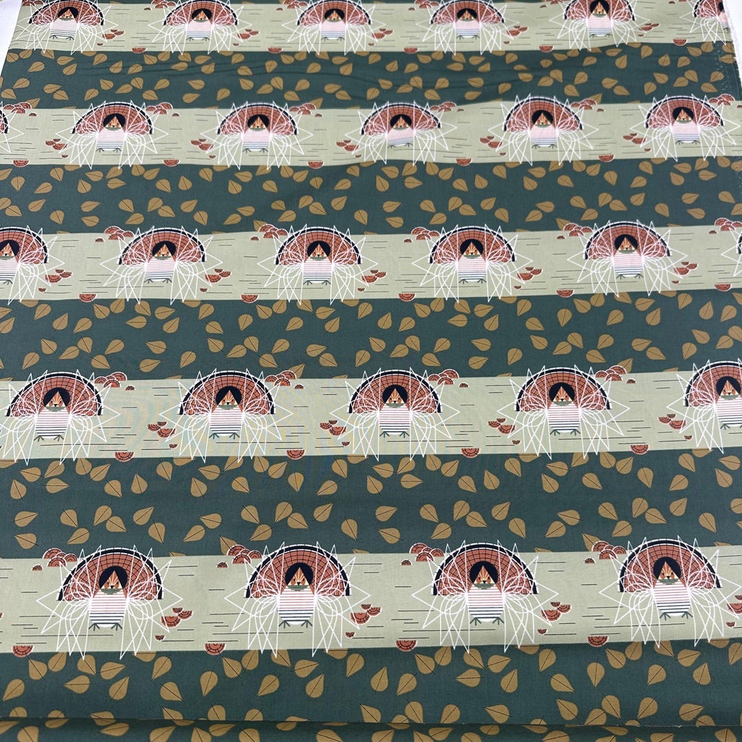 1 Yard Built in Drum Poplin, Charley Harper Organic Cotton Poplin ...