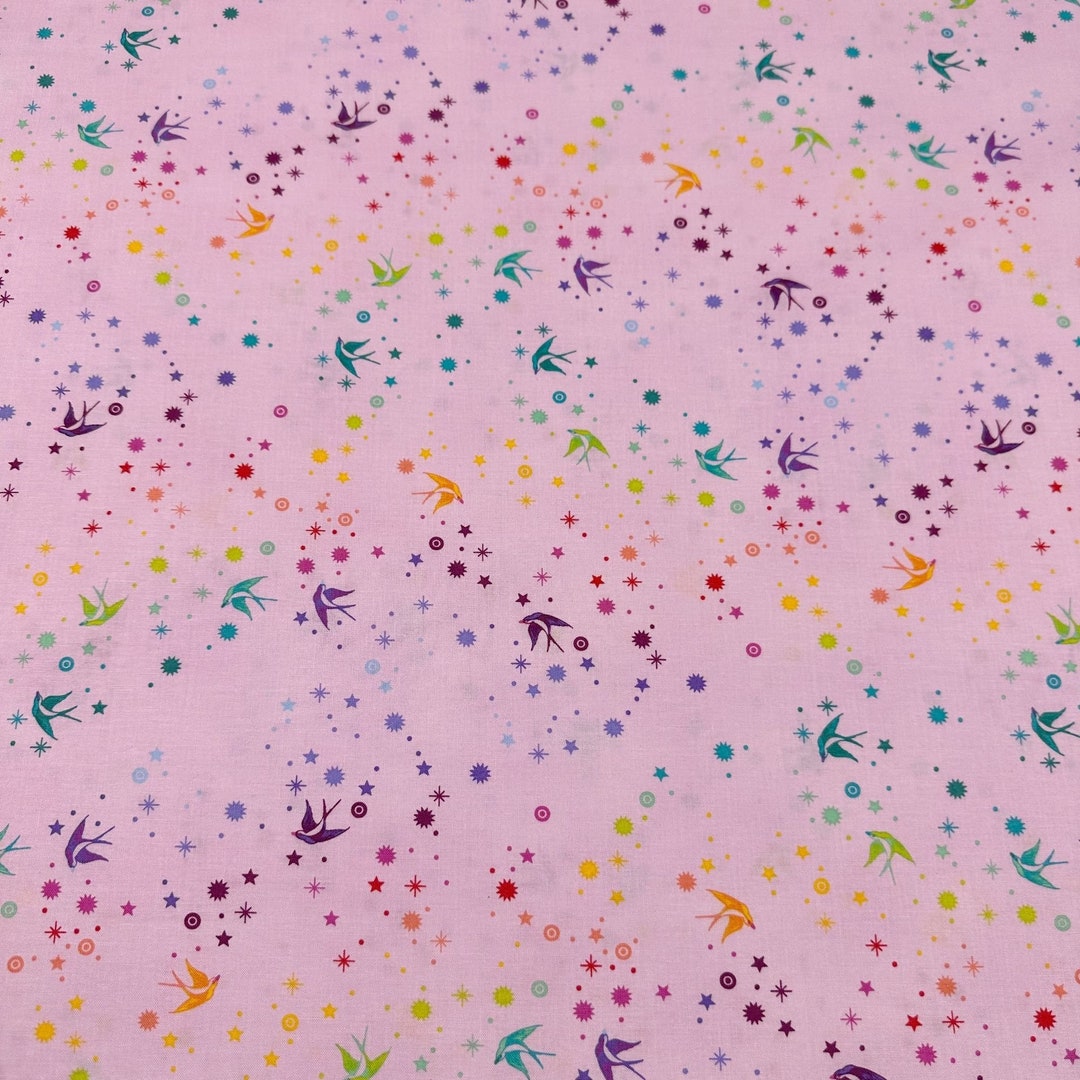 1 Yard Tula's True Colors Tula Pink Fairy Dust Lavender Cotton Fabric ...