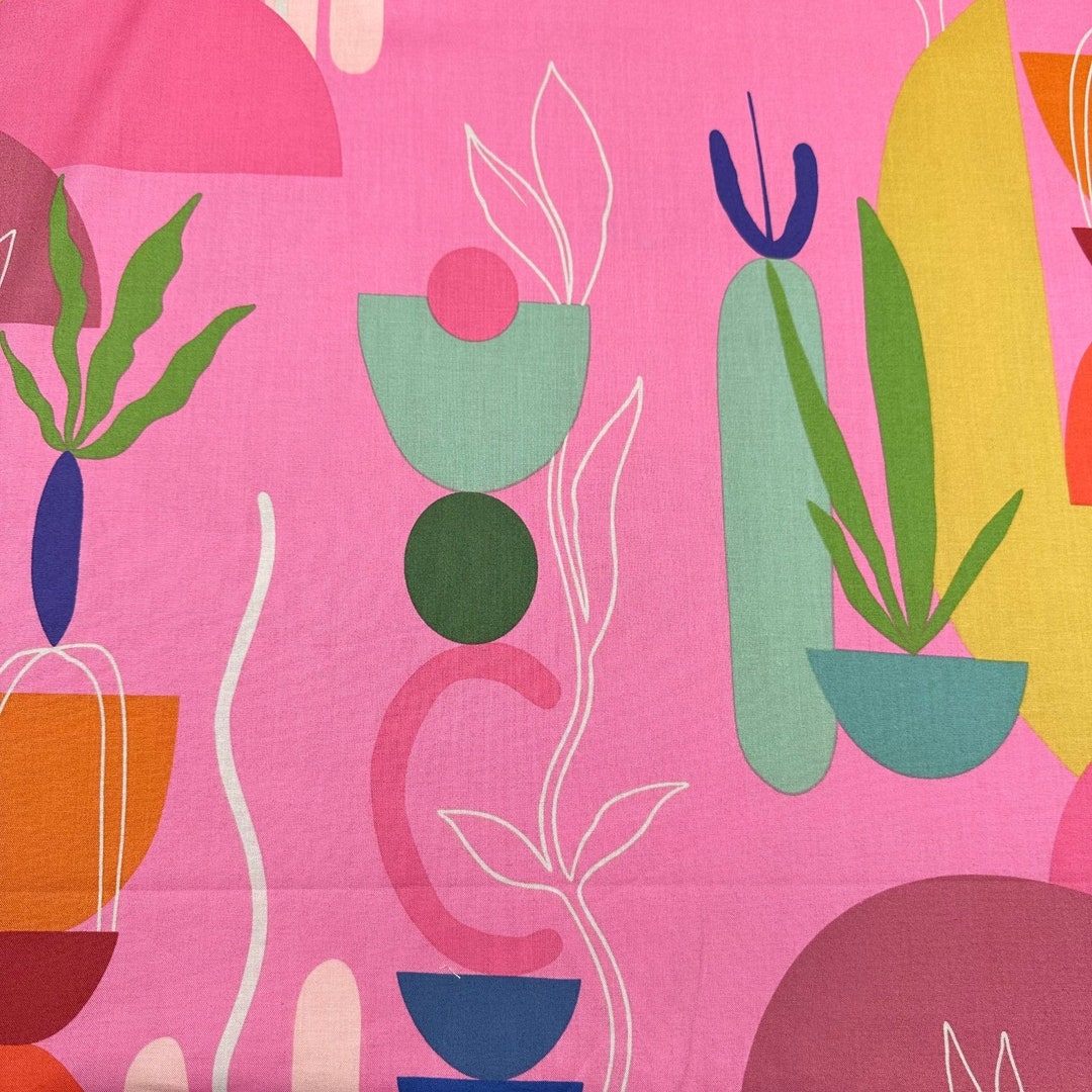 1 Yard Alexander Henry Moderna Mexicana Tea/pink Cotton Fabric - Etsy