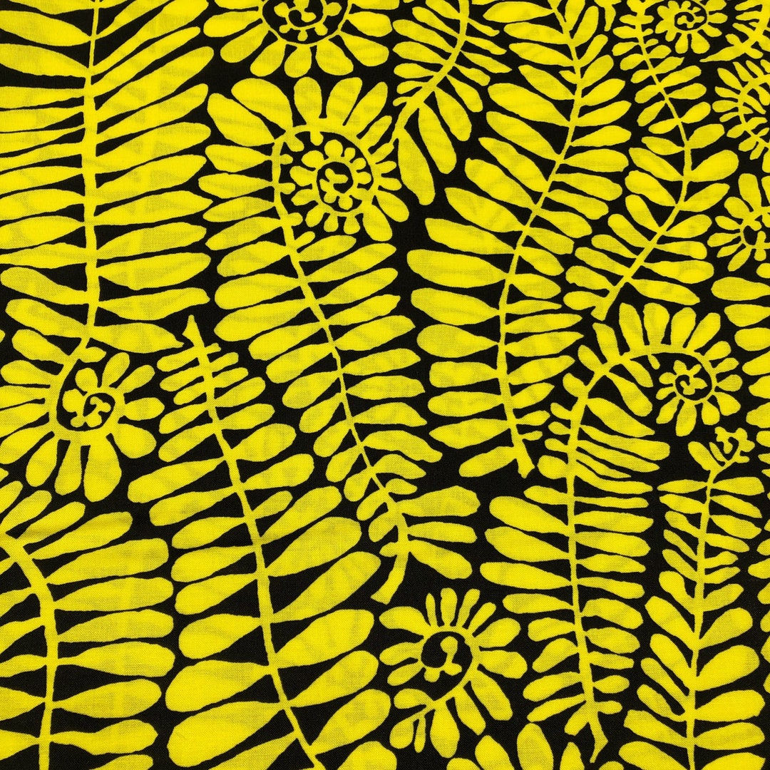 1 Yard Fronds Yellow Brandon Mably for the Kaffe Fassett Collective ...