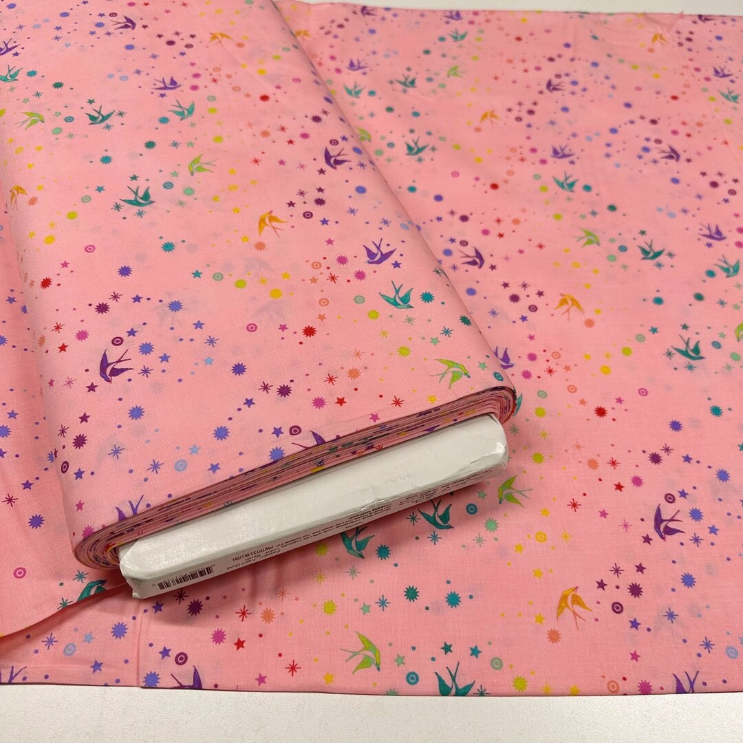 1 Yard Tula's True Colors Tula Pink Fairy Dust Blush Cotton Fabric ...