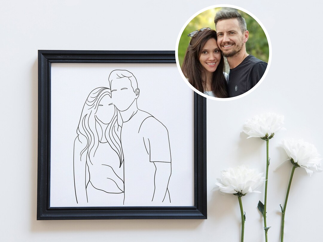 Custom Drawing, Personalized Drawing, Line Art, Line Drawing, One Line ...