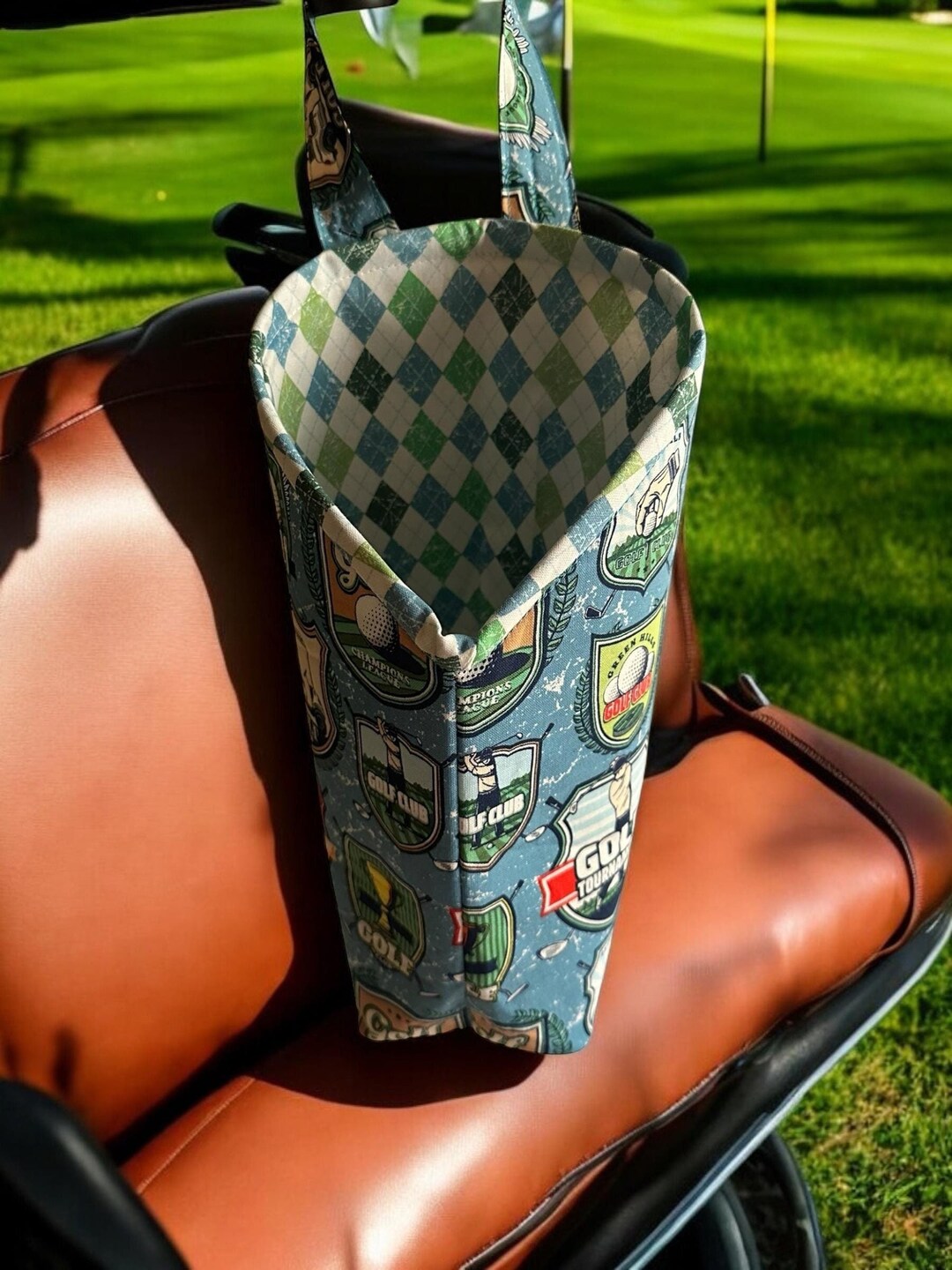 Hanging Golf Cart Trash Bag: Reusable, Washable Car Organizer - Etsy
