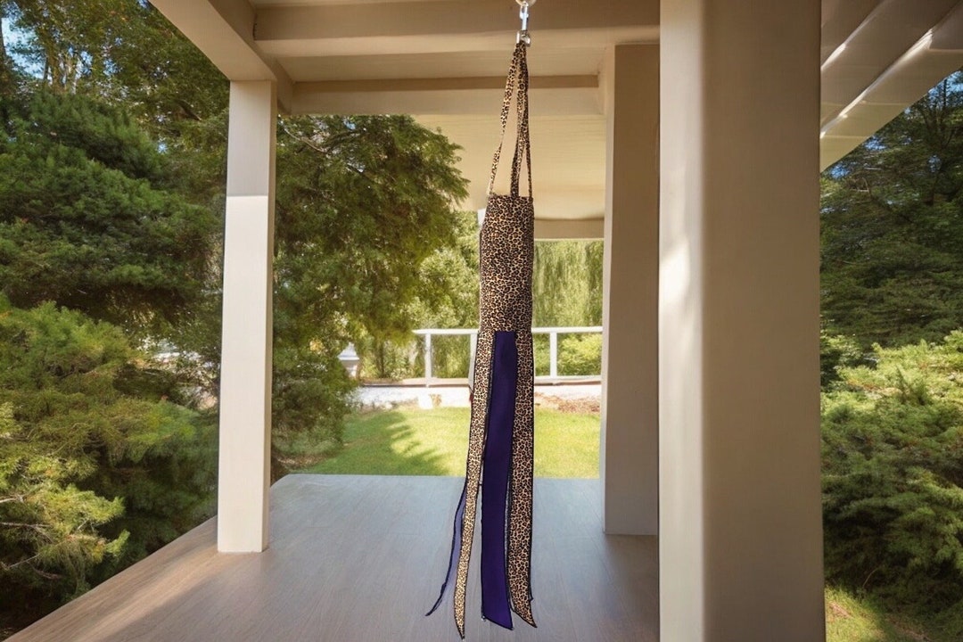 Windsock, Leopard Print, Purple, Air Sleeve, Wind Cone, Wind Sleeve - Etsy