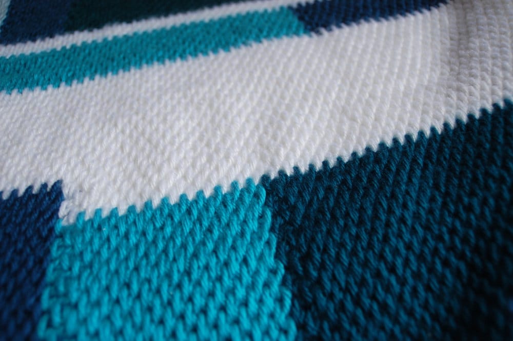 Geometric Patchwork Tunisian Crochet Baby Blanket Pattern - Etsy