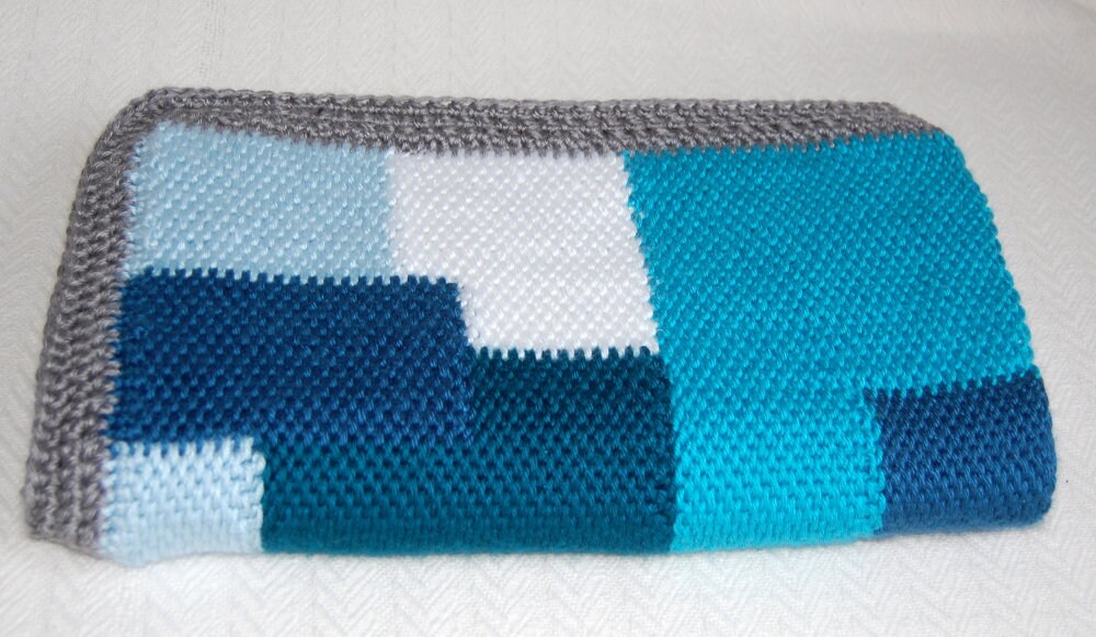 Geometric Patchwork Tunisian Crochet Baby Blanket Pattern - Etsy