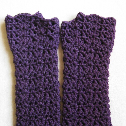 Fingerless Glove Crochet Pattern Kait's Shells - Etsy