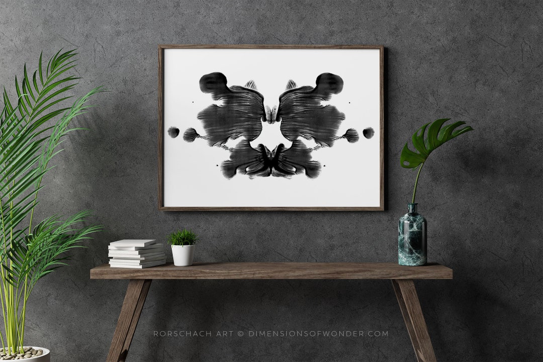 Rorschach Print - Rorschach Inkblot Art - Rorschach Stain - Psychology ...