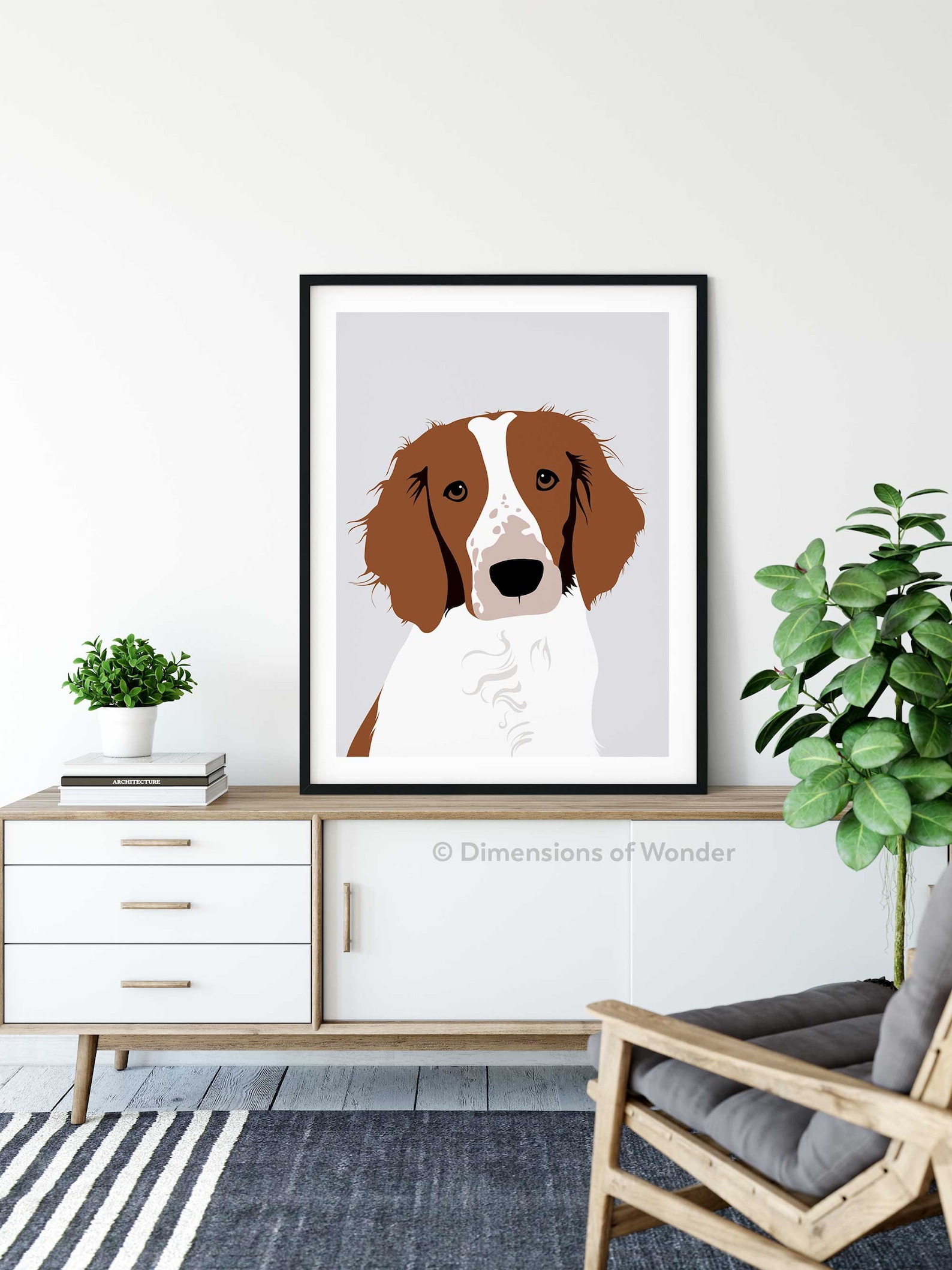 Brittany Dog Art Print, Brittany Spaniel Art, Brittany Spaniel Print ...