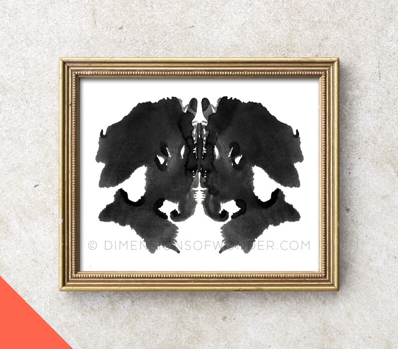 Printable Art INSTANT DOWNLOAD Rorschach Ink Blot Rorschach | Etsy