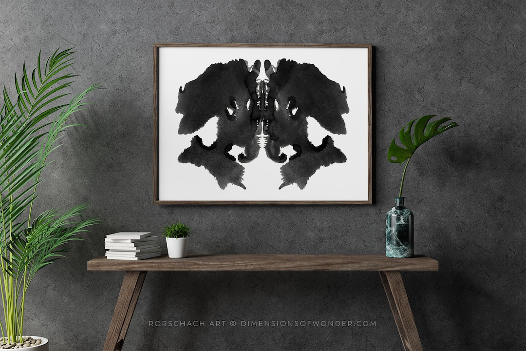 Rorschach Print - Rorschach Inkblot Art - Rorschach Stain - Psychology ...