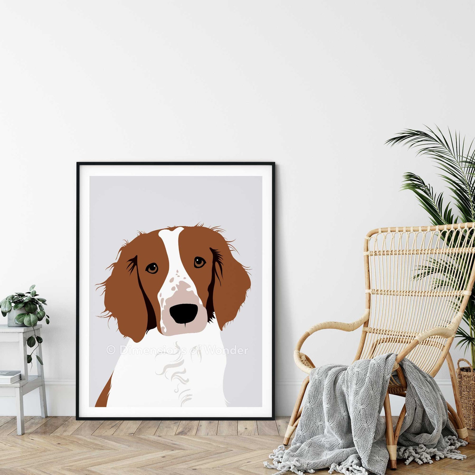 Brittany Dog Art Print, Brittany Spaniel Art, Brittany Spaniel Print ...