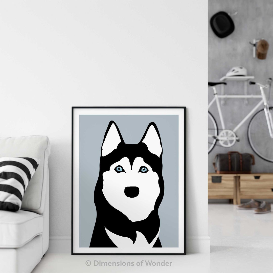 Husky Art Print, Husky Wall Art, Husky Poster, Husky Print, Husky Wall ...