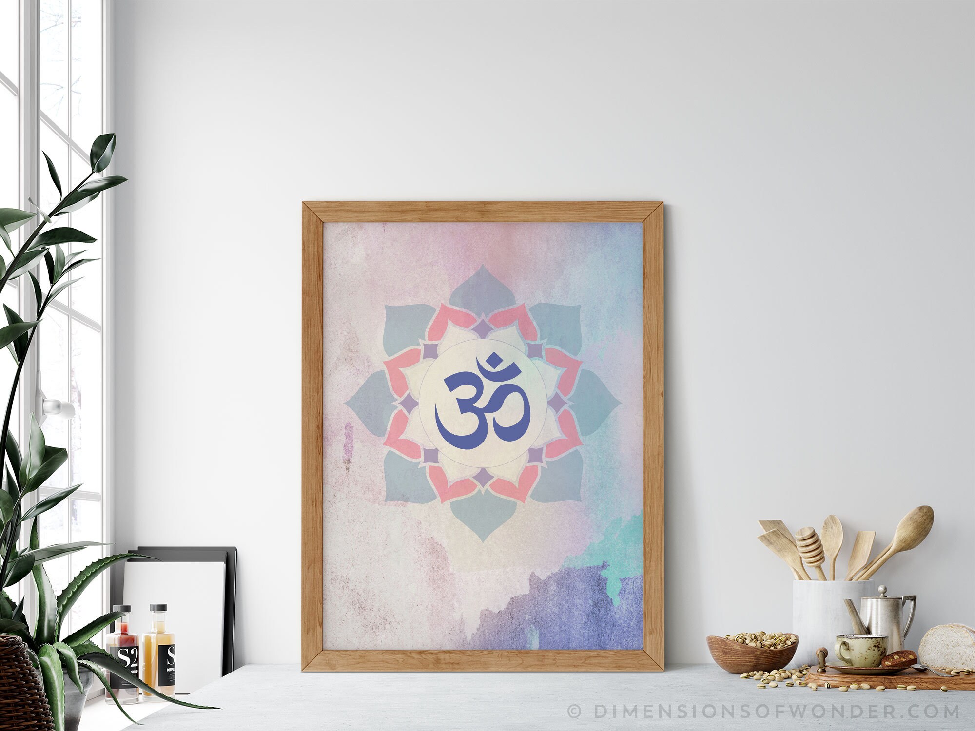 Om Printable Meditation Print Yoga Poster Spiritual - Etsy