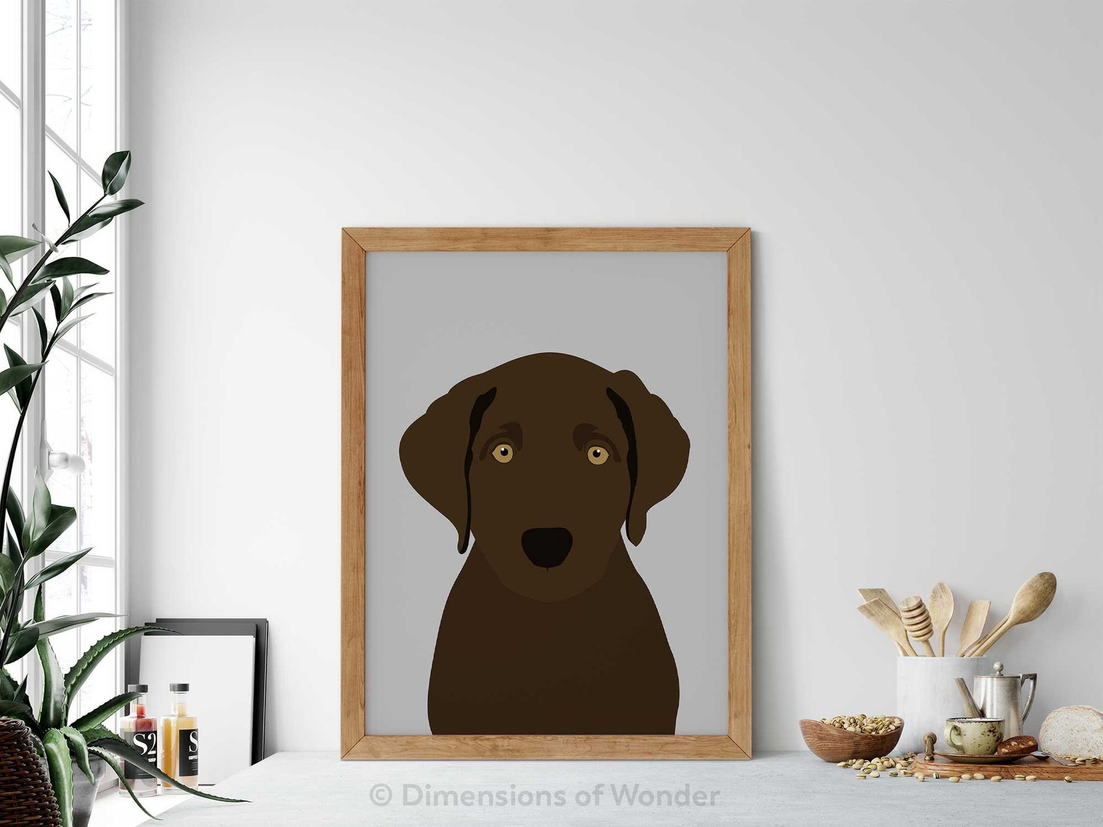 Chocolate Lab Art, Chocolate Lab Wall Art, Chocolate Lab Poster ...