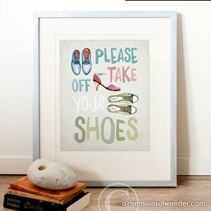 Please Take off Your Shoes, Please Take Shoes off Sign, Quote ART PRINT ...