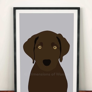 Chocolate Lab Art, Chocolate Lab Wall Art, Chocolate Lab Poster ...