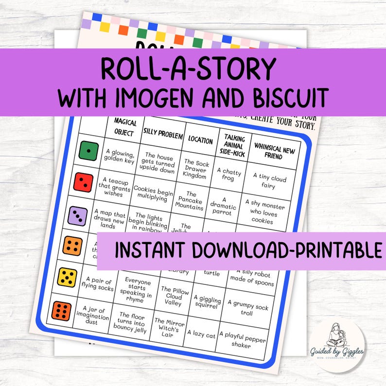 Printable Roll a Story Dice Game for Kids | Creative Writing Activity ...