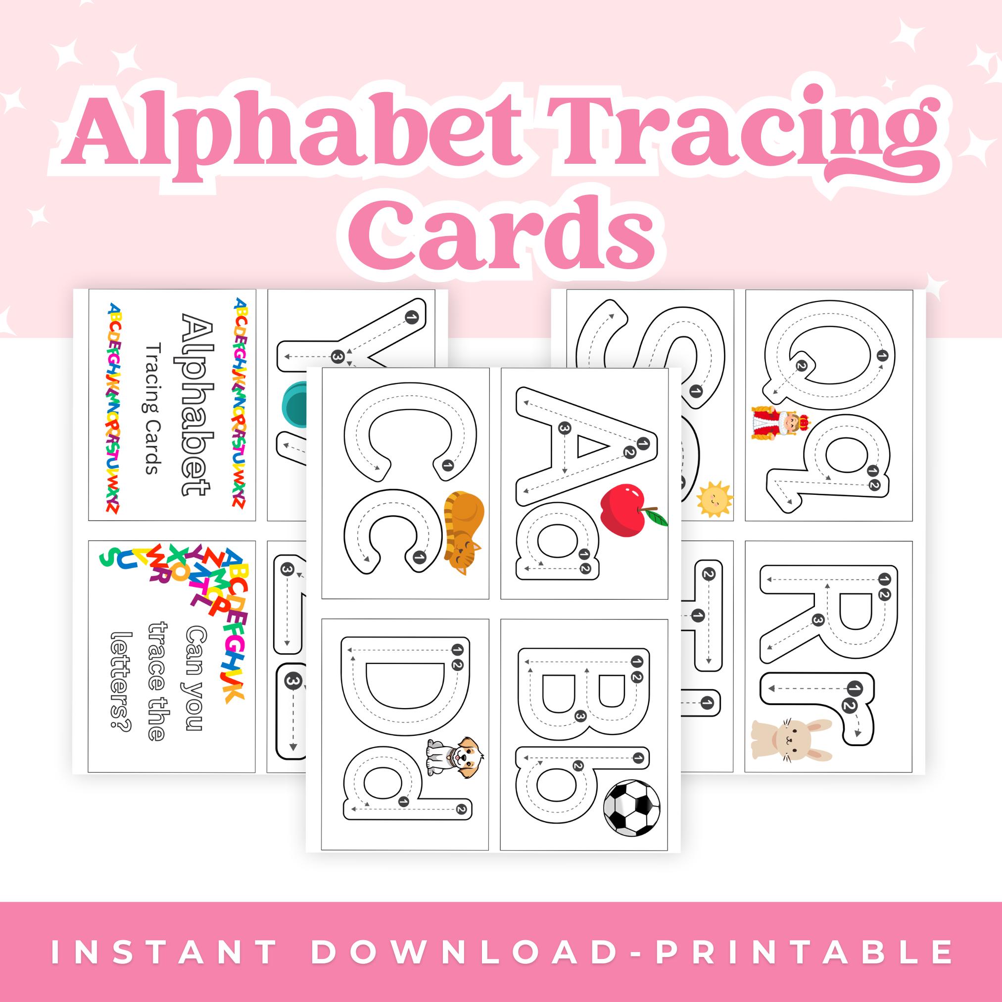 Alphabet Tracing Cards | Letter Formation Practice | Preschool ...