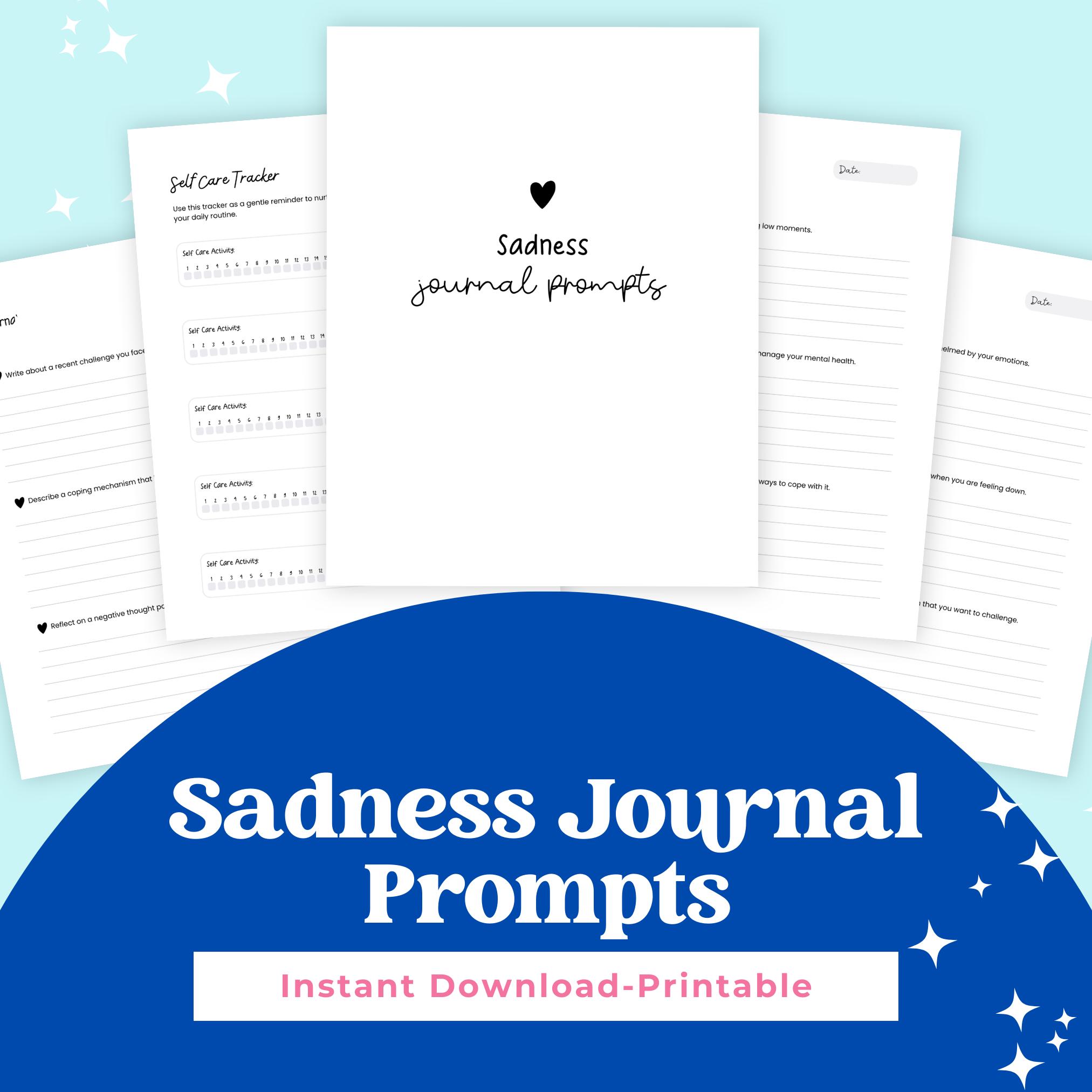 Sadness Journal for Kids & Teens | Printable Emotional Regulation ...