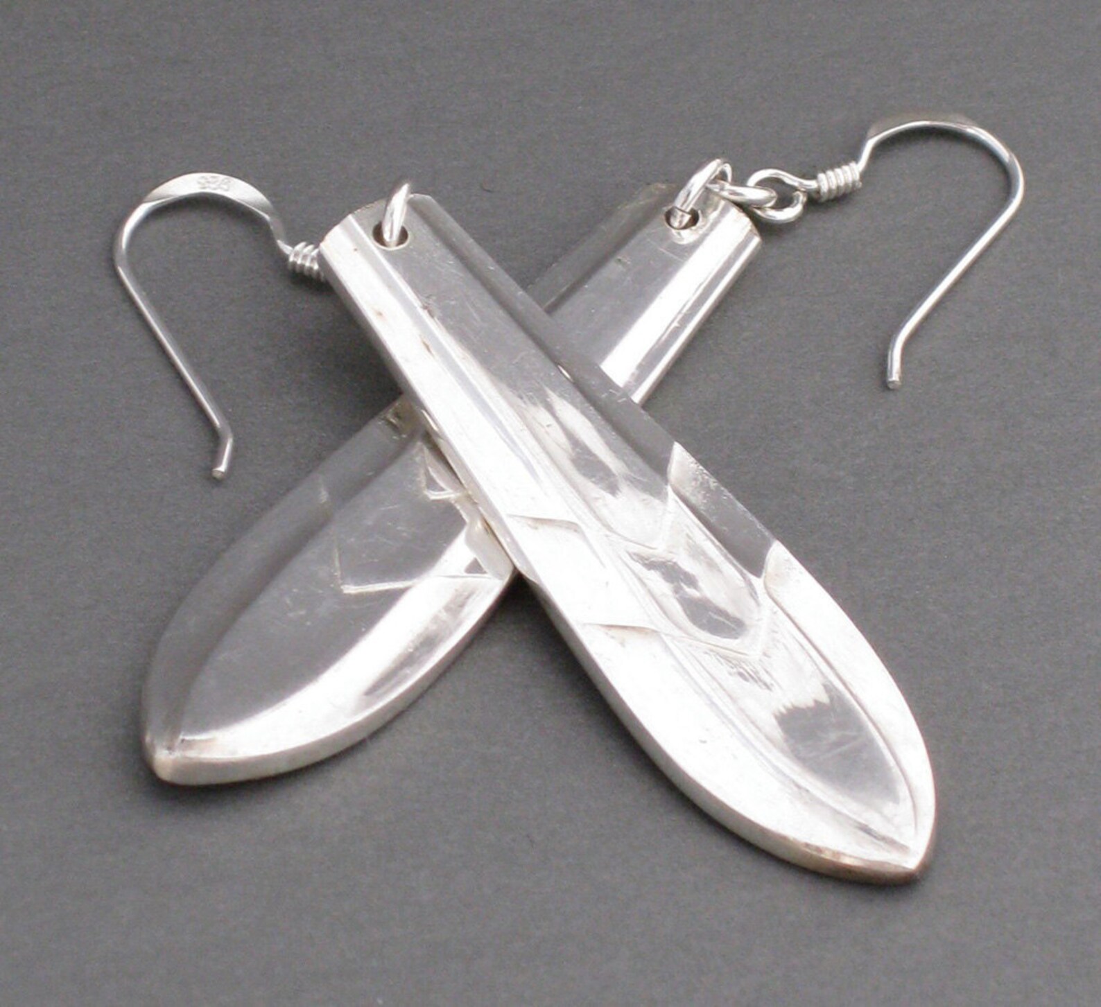 Chevron Recycled Silverware Handle Earrings - Etsy