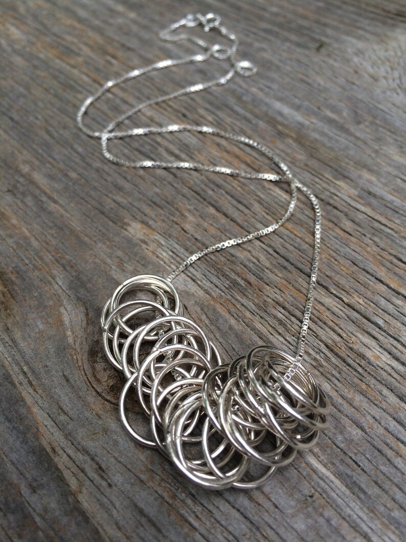 LOOPS Sterling Silver Minimalist Chain Necklace - Etsy