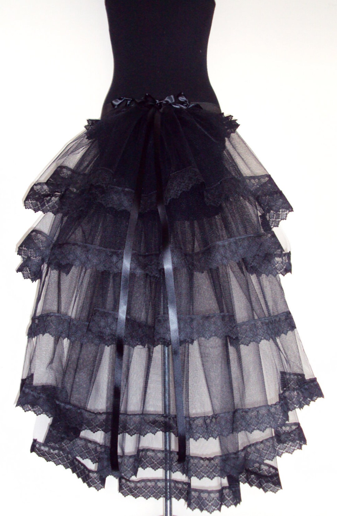 Black Lace Steam Punk Goth Bustle Tutu Belt US. 12 14 16 UK. 14 16 18 ...