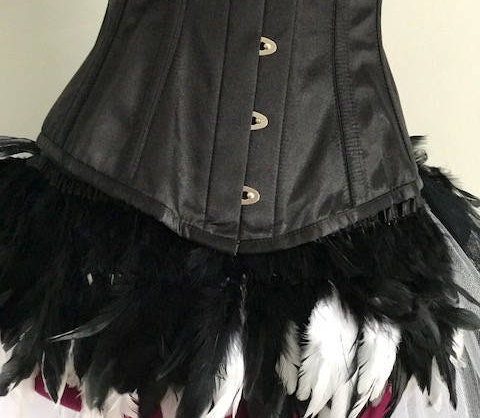 Black and White Feather Bustle Inspired by Plumette All Sizes - Etsy UK