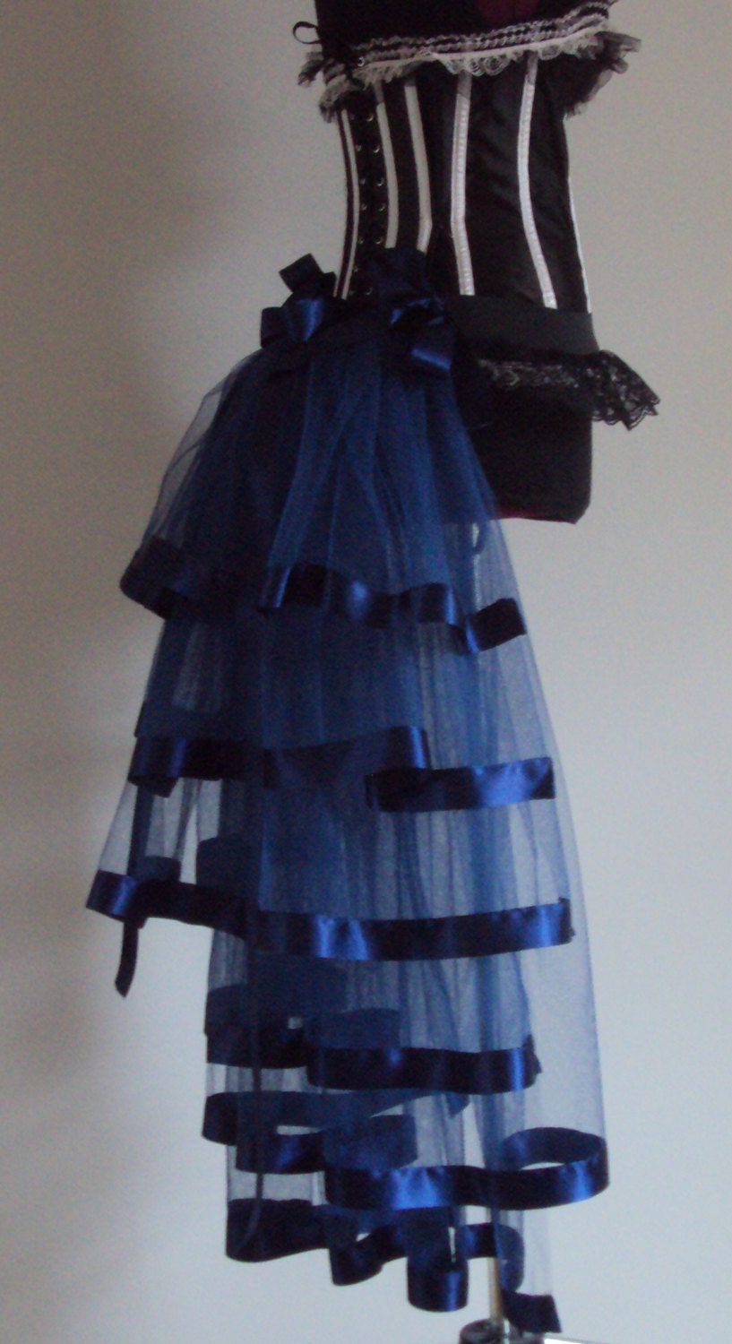 French Navy Blue Burlesque Steampunk Bustle Belt Size US 2 4 6 | Etsy
