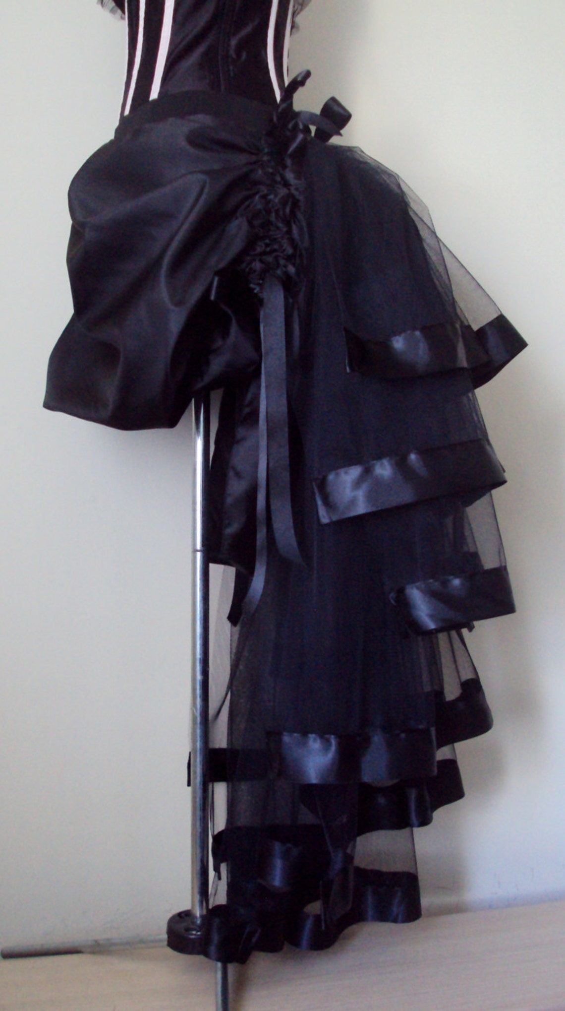 New Black Burlesque Victorian Steam Punk Cosplay Bustle Skirt - Etsy