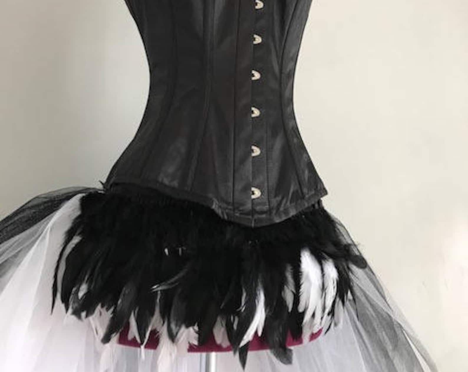 Black and White Feather Bustle Inspired by Plumette All Sizes - Etsy