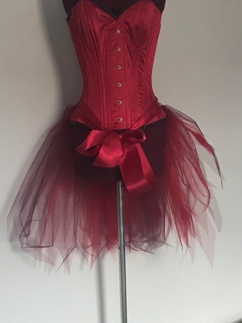 Red Peacock Feather Red Burgundy Burlesque Bustle This bustle | Etsy