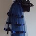 French Navy Blue Burlesque Steampunk Bustle Belt Size US 2 4 6 8 10 UK ...