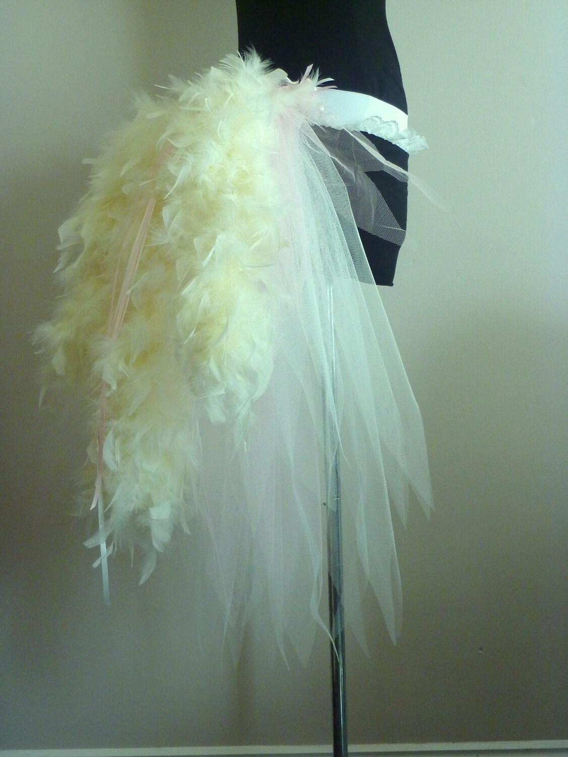 Burlesque Feather Bustle Belt Ivory Pink Size 6 -12 Bridal - Etsy