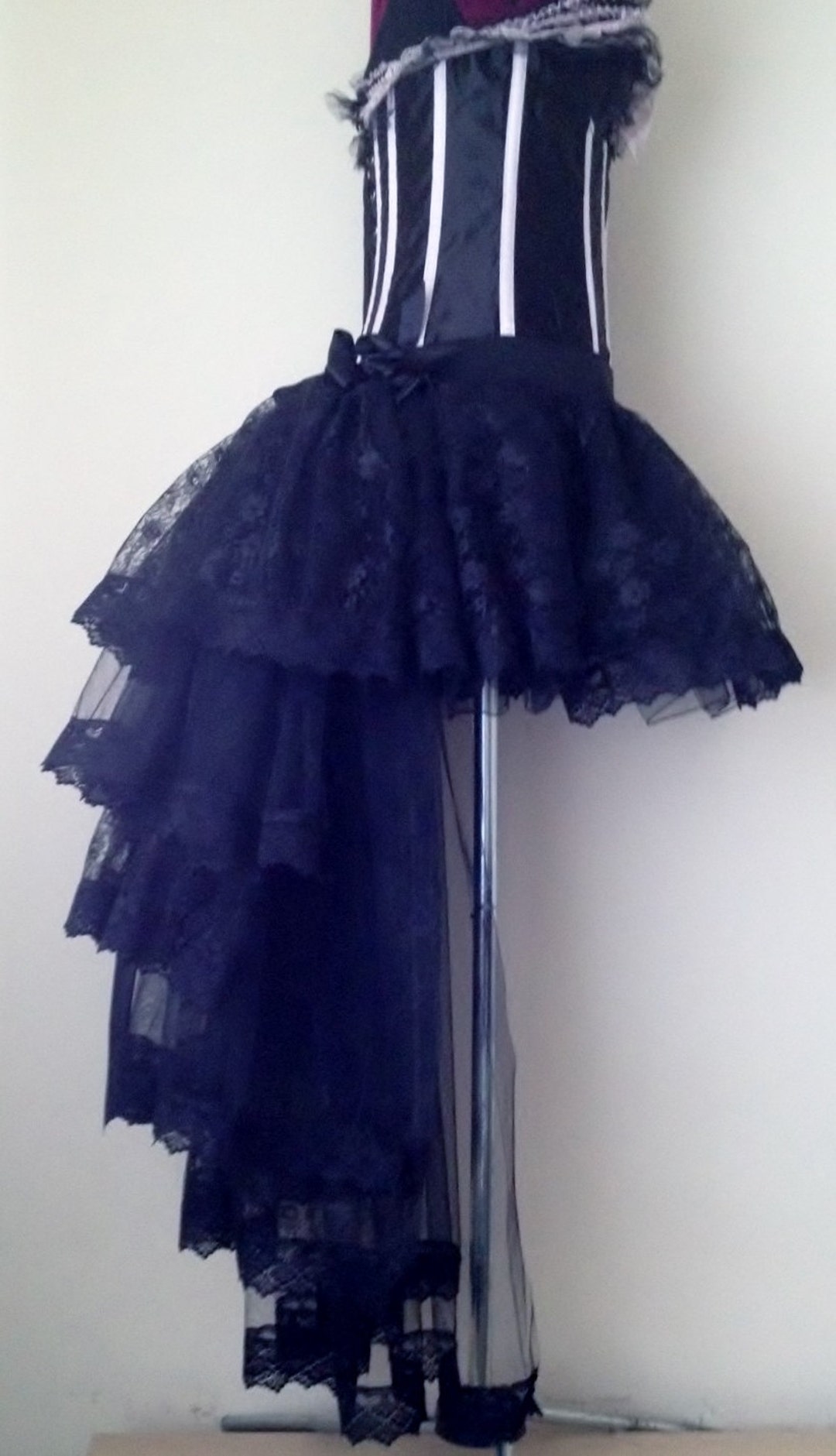 New Black Lace Burlesque Tulle Bustle Skirt All Sizes at Checkout - Etsy