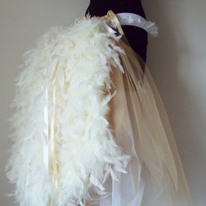 Soft White and Gold Burlesque Long Bustle Belt Size Childs Size - Etsy