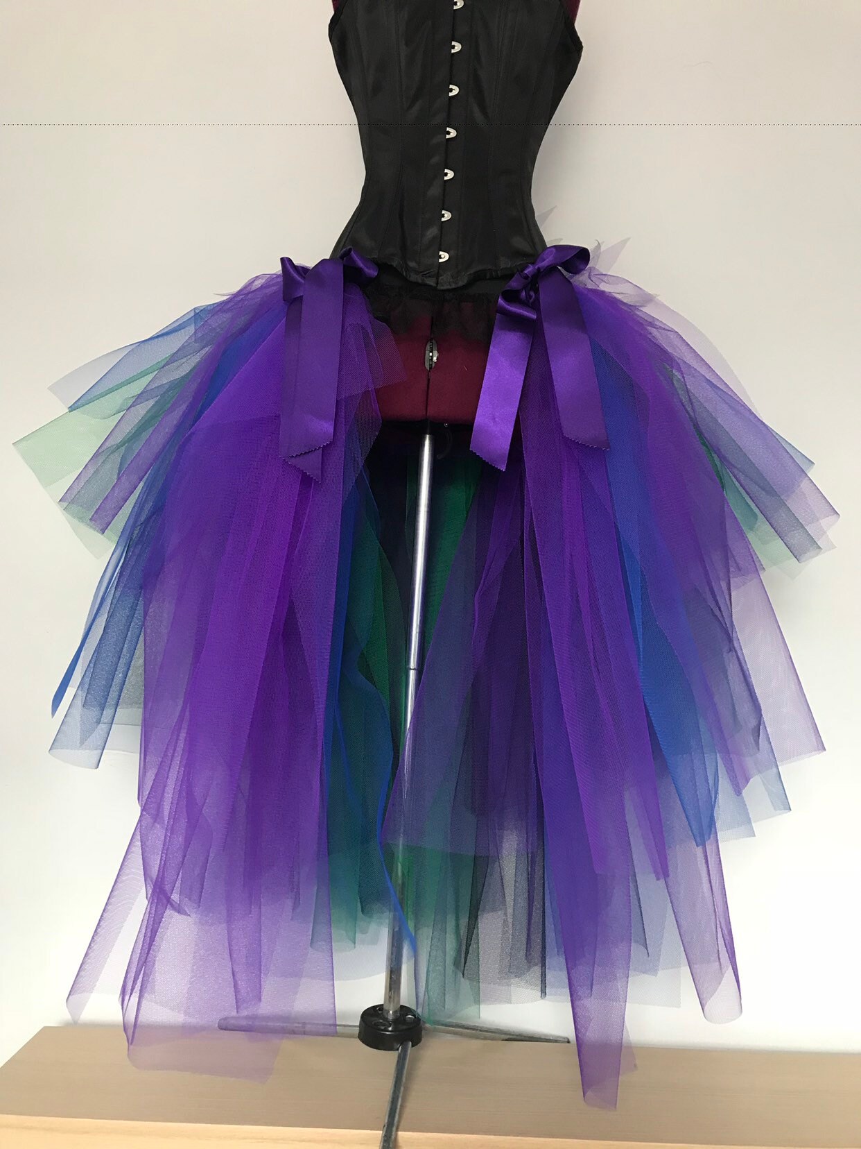 Peacock Burlesque Bustle Skirt Purple Navy Size US. and Uk. XS,S ,M ,L ...
