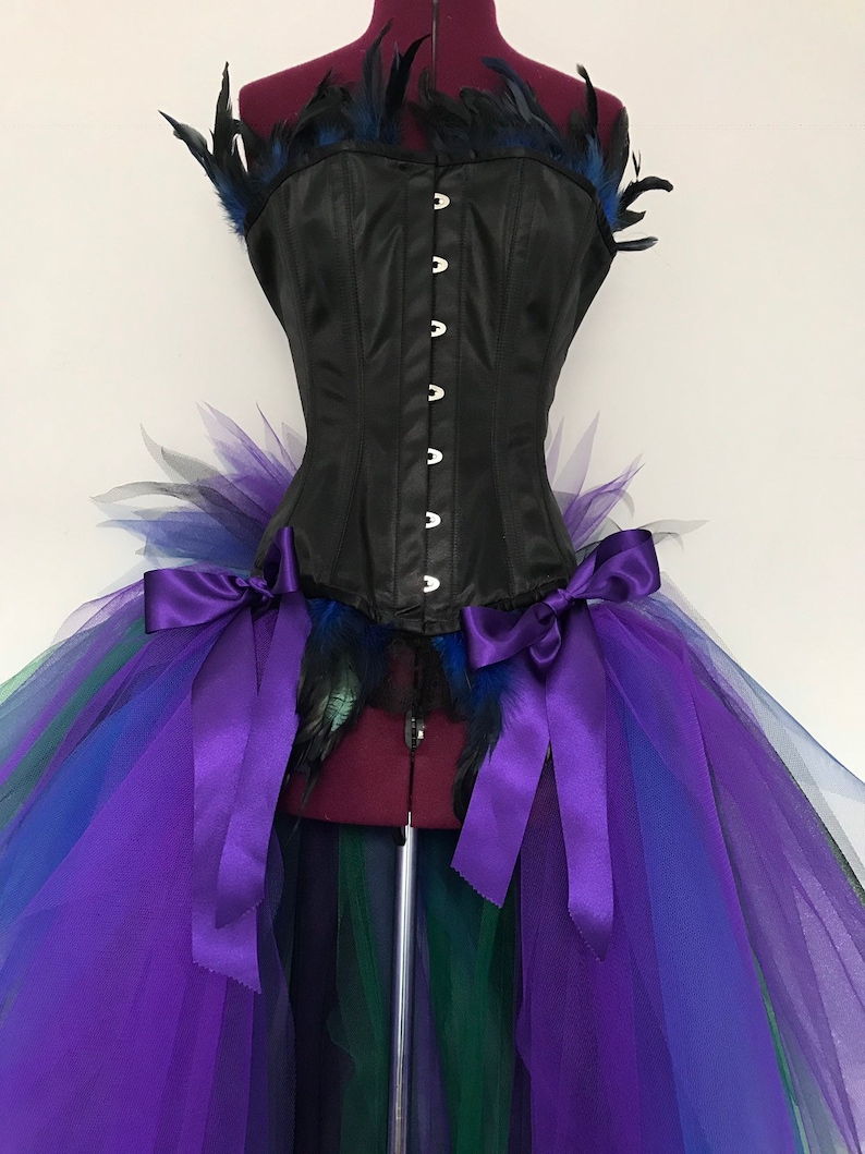 Peacock Burlesque Bustle Skirt Purple Navy Size US. and Uk. XS,S ,M ,L ...