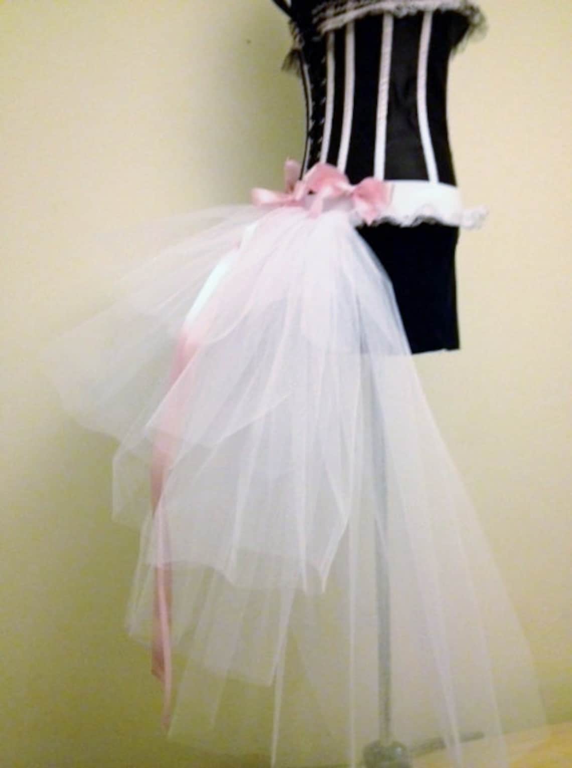 Burlesque White Bustle TuTu Belt US 4 10 UK 6 12 Bachelorette | Etsy